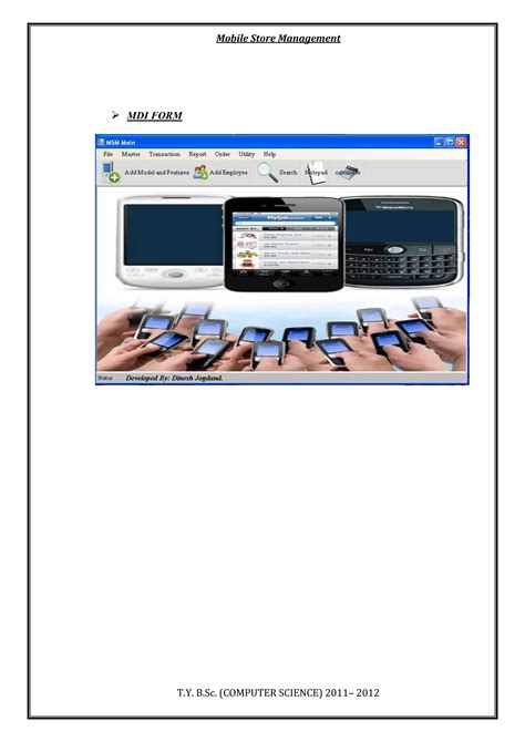 Project Report On Msm Mobile Shop Management Docx