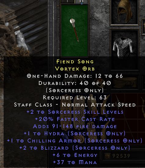 Rare Vortex Orb For Blizz Sorc R Diablo 2 Resurrected