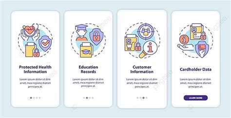 Examples Of Sensitive Data Onboarding Mobile App Screen Banner Template