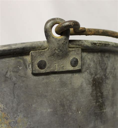 Bargain Johns Antiques Brass Pail With Iron Forged Handle 10