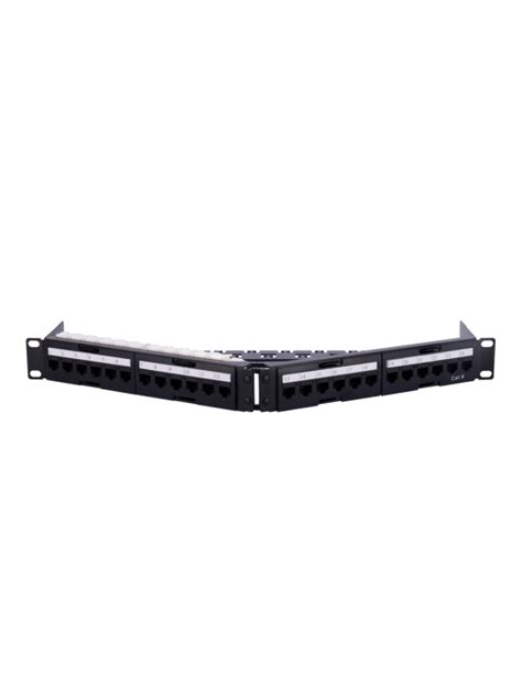 pp a24utp6 patch panel angular de 24 puertos utp admite cables cat6