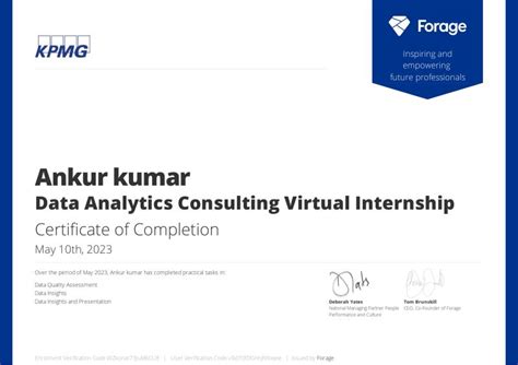 Ankur Kumar On Linkedin Datascience Forage Kpmg Kpmgindia
