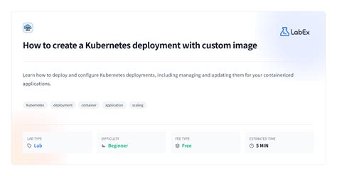 How To Create A Kubernetes Deployment With Custom Image Labex