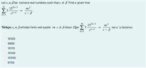 Solved Let C α β Be Nonzero Real Numbers Such That C β