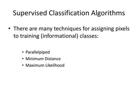 Ppt Supervised Classifications And Miscellaneous Classification