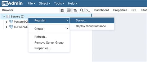 Register A New Postgres Server