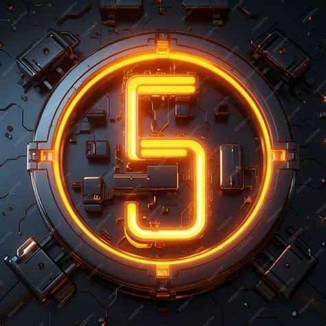 premium photo glowing digit number on the gui