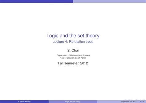 Pdf Lecture 4 Refutation Trees S Choischoilogiclec4pdflogic And