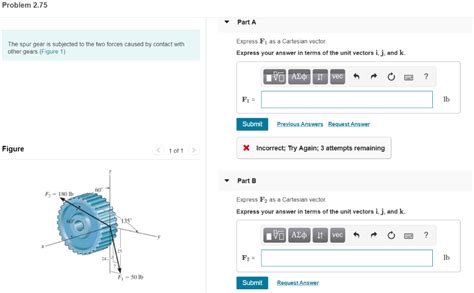 Solved Problem 275 Part A Express F1 As A Cartesian Vector