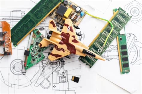 Electronic Circuit And Tools Real Workplace Of Electronic Engineer