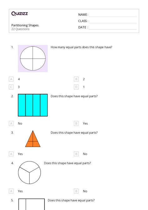 50 Decomposing Shapes Worksheets For 2nd Grade On Quizizz Free