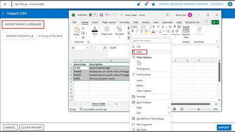Add Area Codes CivilPro