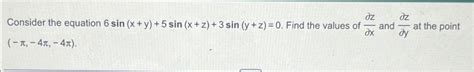 Solved Consider The Equation