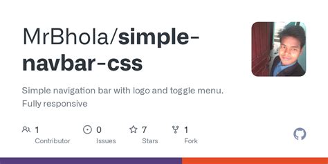 GitHub MrBhola Simple Navbar Css Simple Navigation Bar With Logo And Toggle Menu Fully