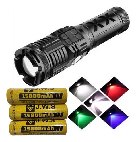 Lanterna Recarregável Led Xml T12 Super Potente 3 Baterias Frete Grátis