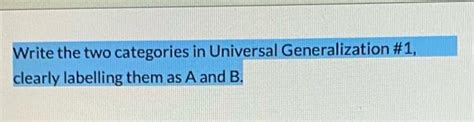 Universal Generalization 1 All Countries Are In The