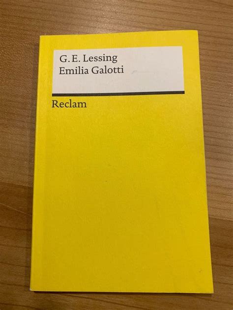 Emilia Galotti G E Lessing Kaufen Auf Ricardo