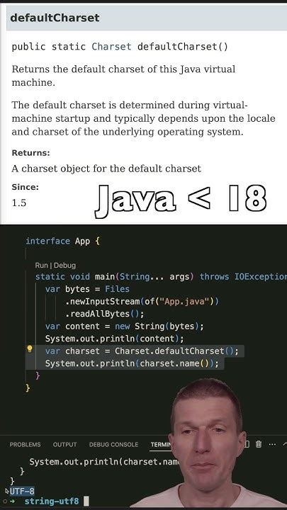 Utf 8 Default Charset Jep 400 And Java 18 Java Shorts Youtube