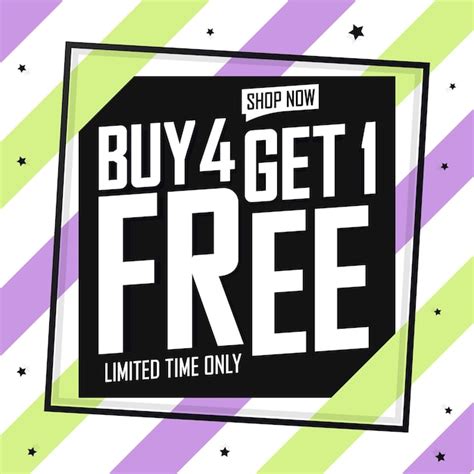 Compra 4 Obtén 1 Gratis Template De Diseño De Cartel De Venta