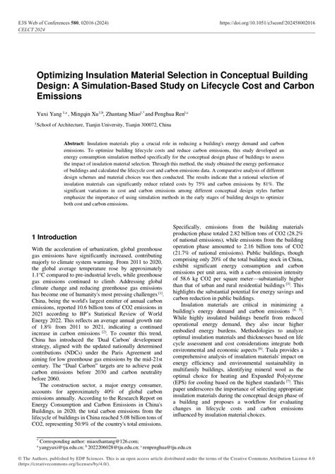 pdf optimizing insulation material selection in conceptual building