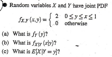 Solved Random Variables X And Y Have Joint PDF Chegg