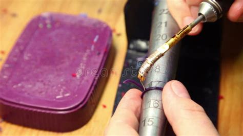 The Process Of Soldering Plastic Ring Closeup Stock Footage Video Of Circle Cusp 321417010