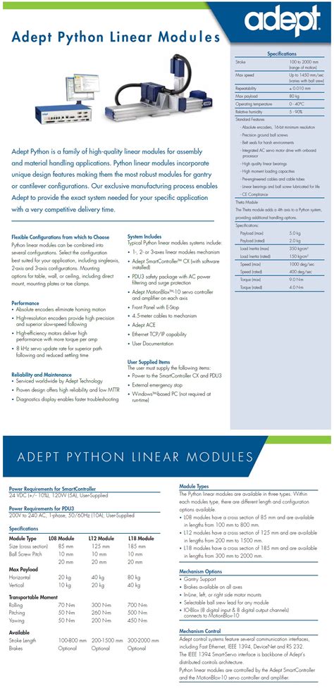adept python linear modules