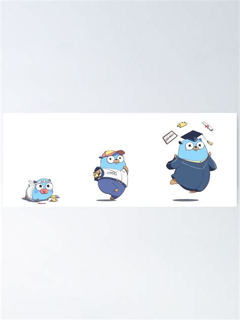 Golang Gopher Go Defer Panic Recover Poster By Clgtart Redbubble
