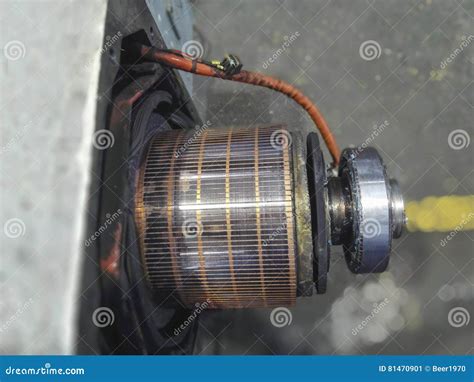 Dc Motor Commutator Stock Image Image Of Winding Commutator 81470901