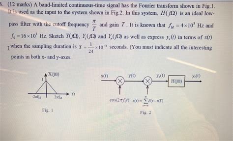 Solved 12 Marks A Band Limited Continuous Time Signal