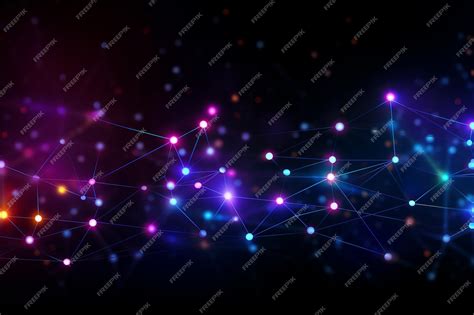 Abstract Digital Technology Background With Glowing Circuits Data Streams And Network Nodes