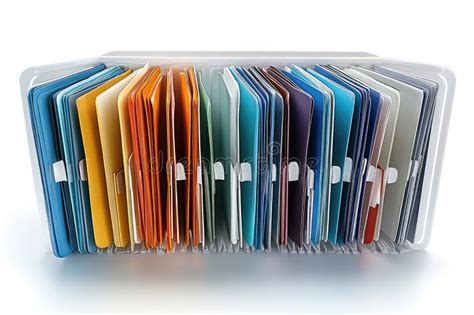 Card Index System Organizing Information With Colorful Files Stock Illustration Illustration
