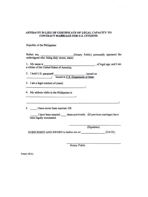 Attachments Mc Local Or Philippine Notarization Of Affidavits Pdf Marriage Affidavit