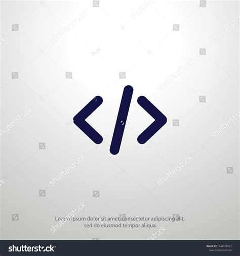 Programming Code Icon Vector Illustration Eps Stock Vector Royalty Free Shutterstock
