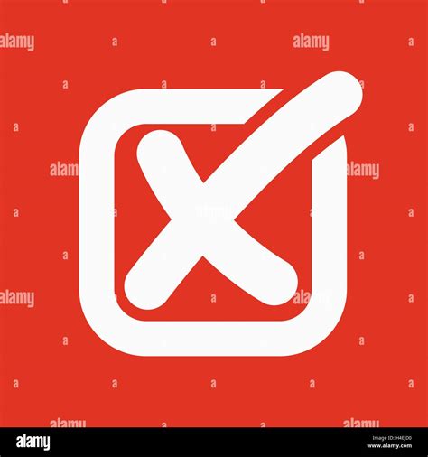 The Check Icon Checkmark And Checkbox No Voting Symbol Flat Stock Vector Image Art Alamy