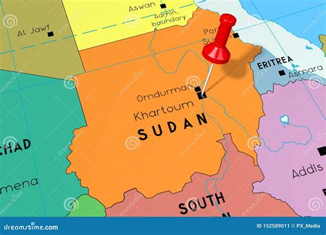 Sudan Political Map Cartoon Vector 17976123
