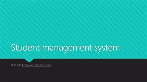 Student Management System Pptx