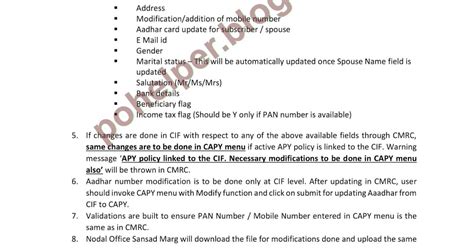 Sop For Modification And Exit Of Apy