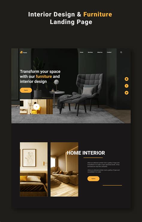 Interior Design And Furnitures UI UX Design Behance