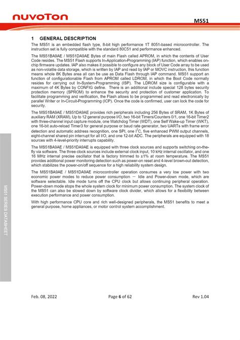 Nuvoton Microcontroller MS51DA9AE Nuvoton Controller Importer From New Delhi