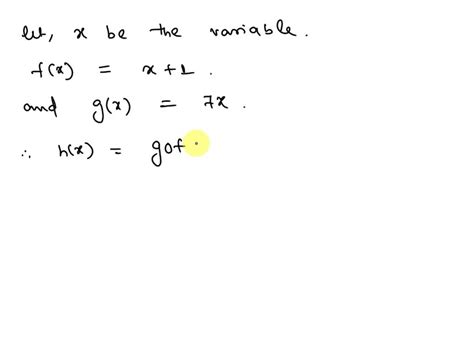 Solved Suppose The Rule Of The Function F Is Add One And The Rule Of The Function G Is