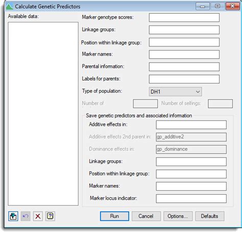 Calculate Genetic Predictors Genstat V