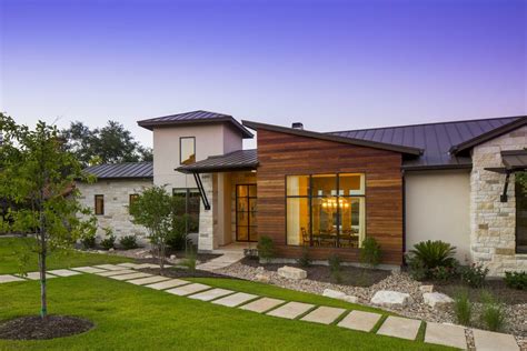 Architecture Home Contemporary Hacienda Exterior Standing Seam Metal
