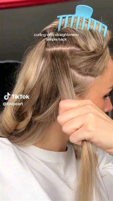 How To Create Curls Using A Flat Iron Curly Hair Tips Hair Tutorial Long Hair Styles