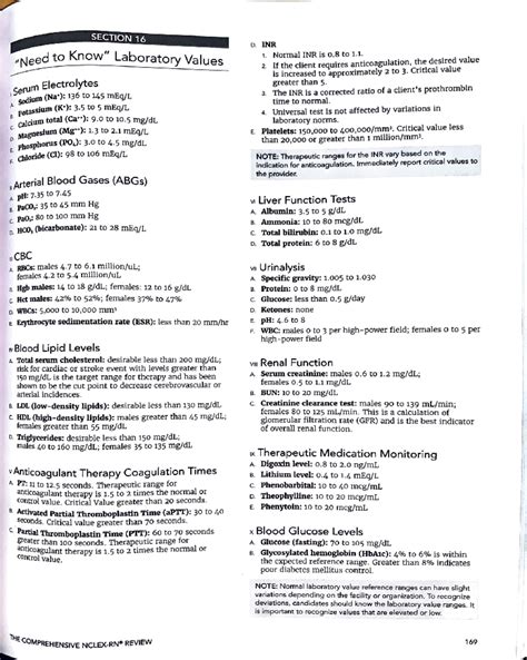 List Of Ati Lab Values At Darcy Sunderland Blog