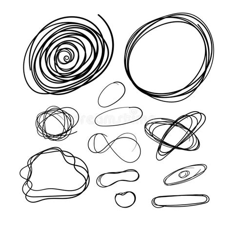 Random Hand Drawn Scribble Doodle Symbols Vector Random Hand Drawn Doodles Icon Stock