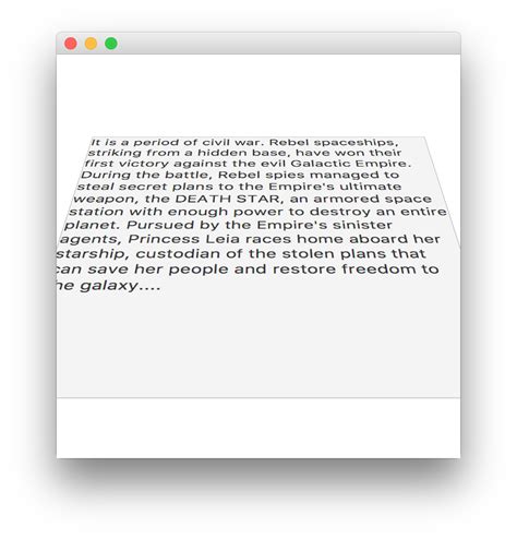 java rotate scrollpane over the x axis in javafx star wars like