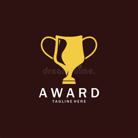 Vector Illustration Trophy Logo Template Stock Vector Illustration Of