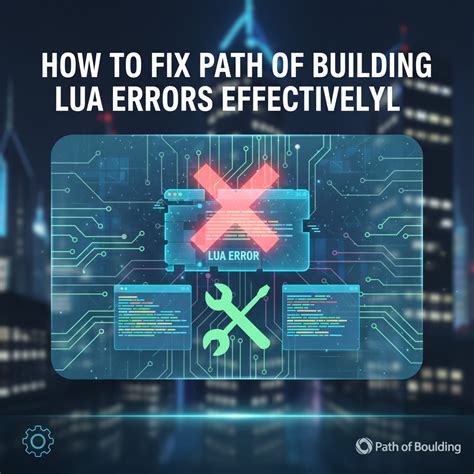 How To Fix Path Of Building Lua Error Effectively