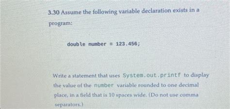 Solved 330 Assume The Following Variable Declaration Exists